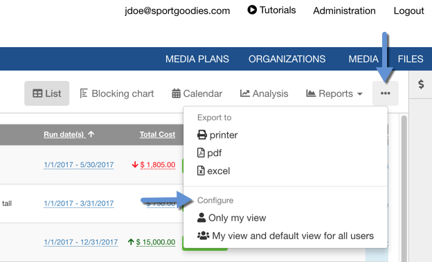 Customizing filters – MediaPlanHQ Support Center